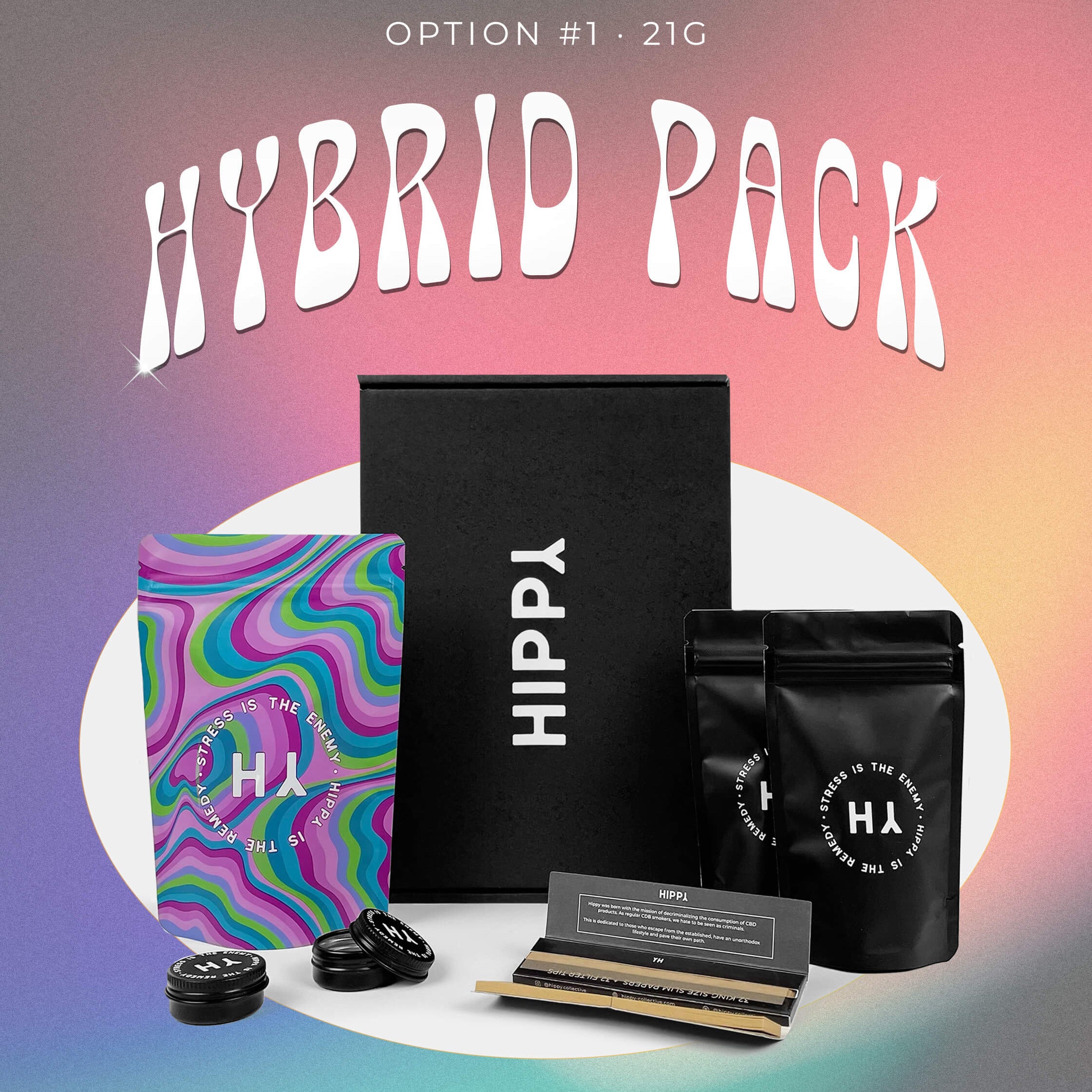 Hybrid Pack: Flores + Hash CBD · 21g – Hippy Collective